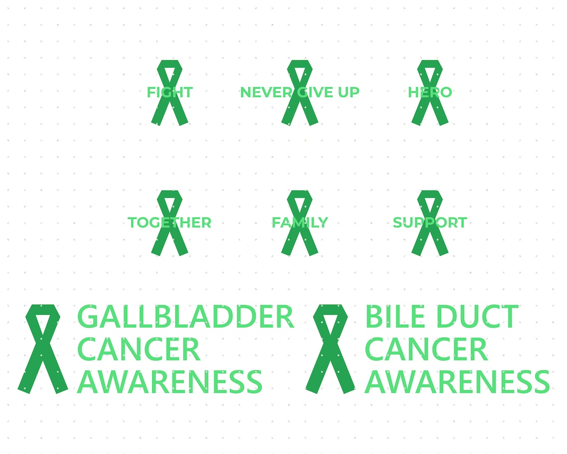 Gallbladder Cancer Awareness Ribbon Svg Bile Duct Awareness - Etsy