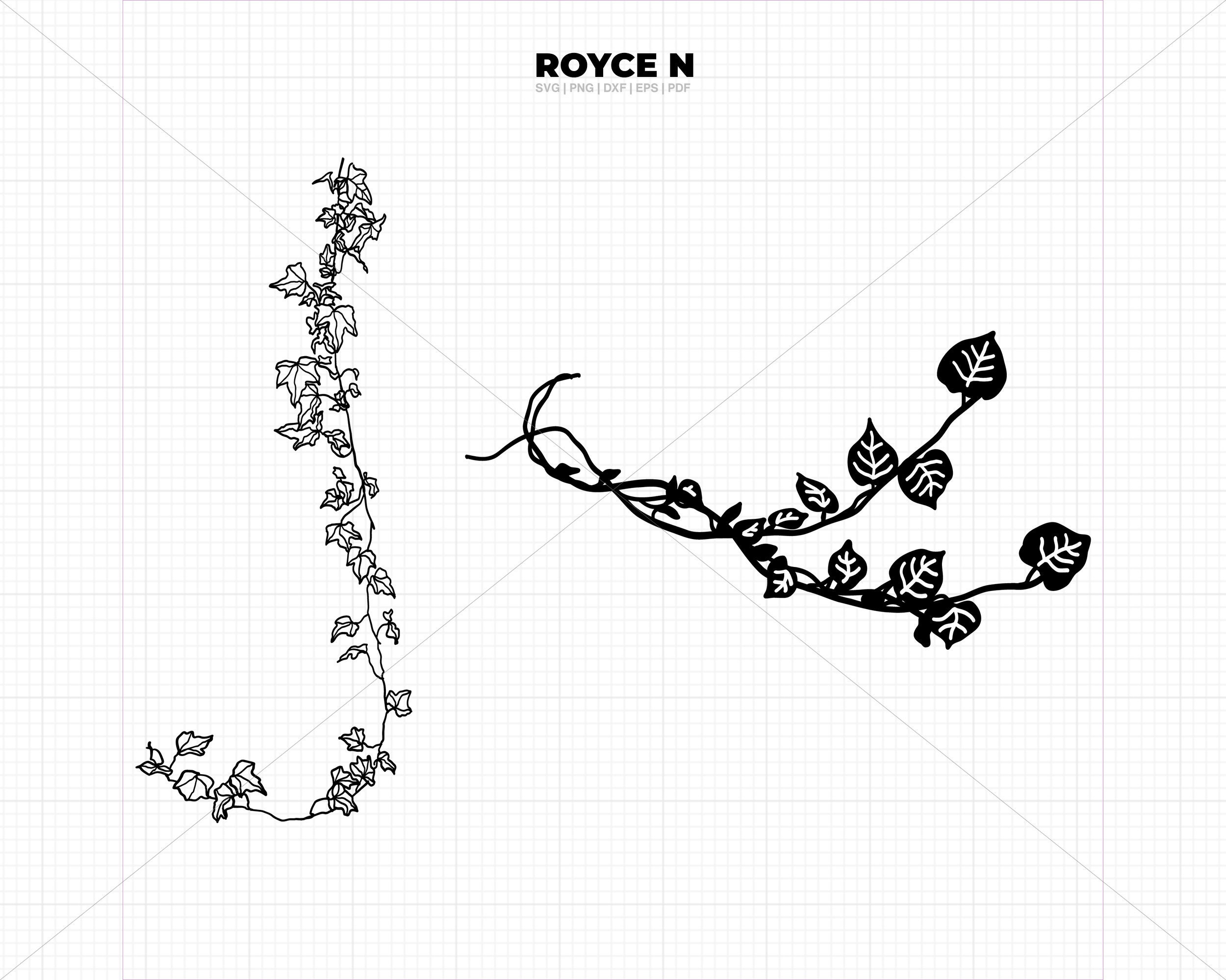Ivy Vine SVG Decal: Clipart, Logo, Vector Cut Files (digital Download ...