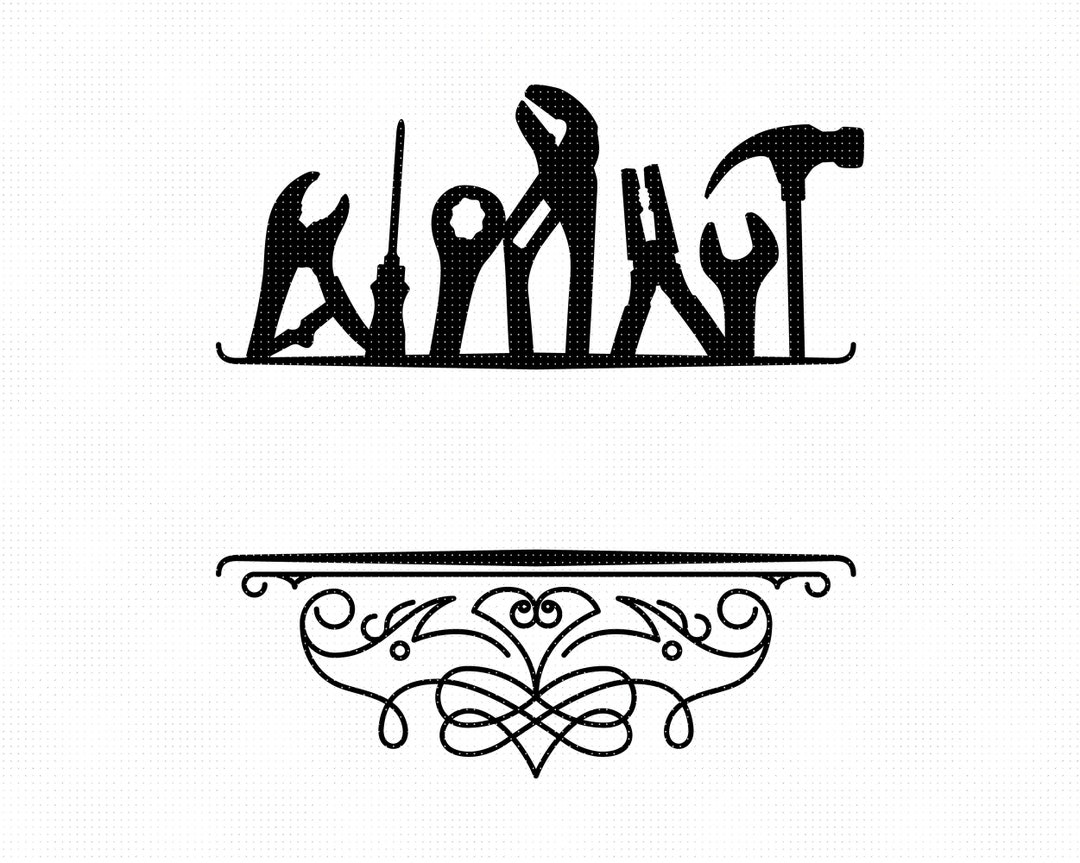 Hand Tools Split Frame Svg, Mechanic's Tools Clipart, Construction Png ...