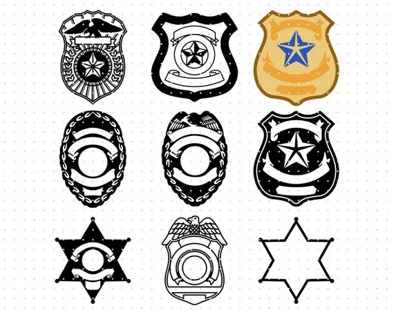 Blank Cop Badge Clipart