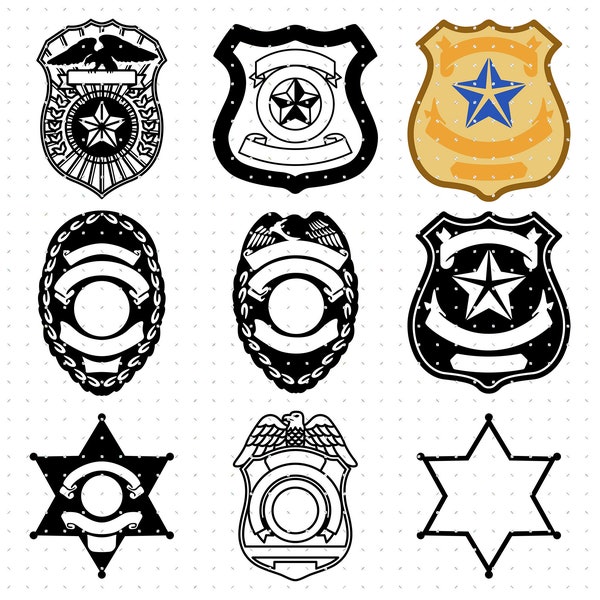Police Badge Svg - Etsy