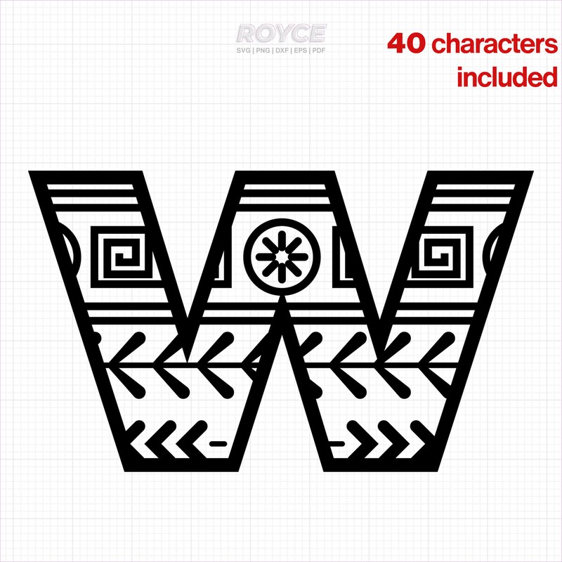 Aztec Letters Svg - Etsy