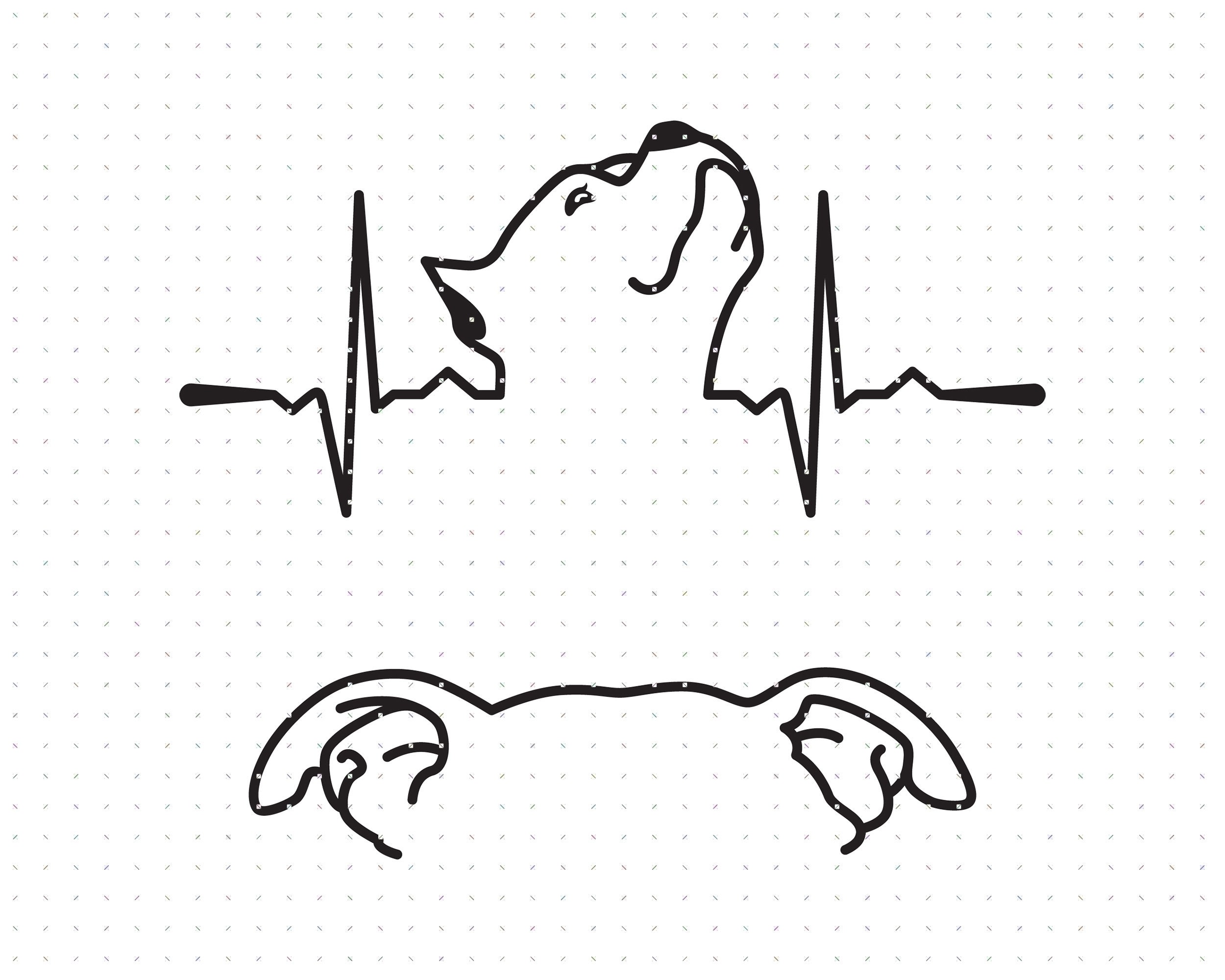 Cute Pitbull Outline