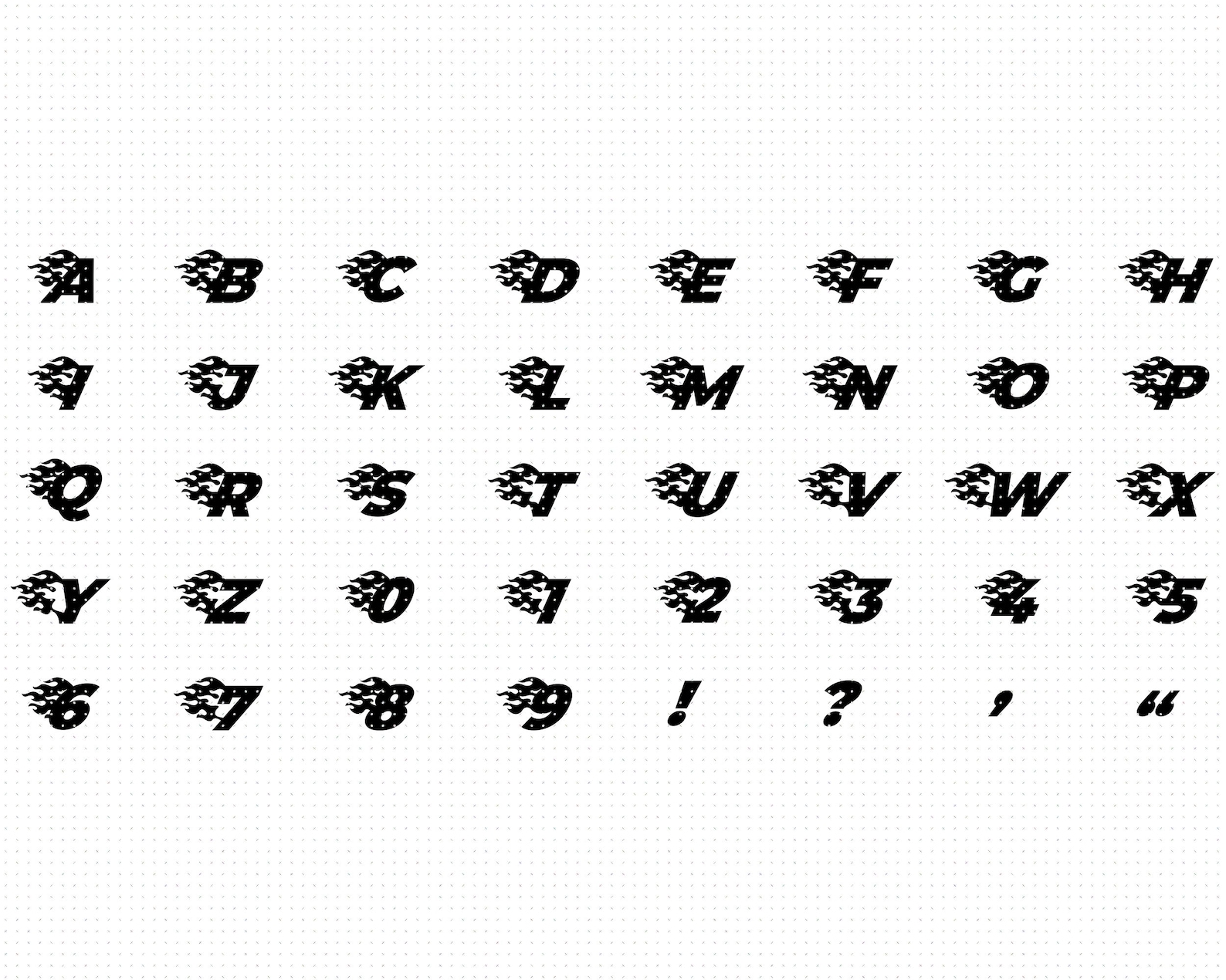 Flaming Letters Sideways Svg, Alphabet on Fire Svg, Racing Letter Svg ...