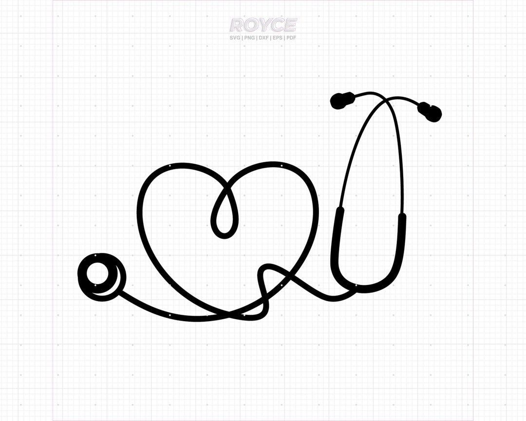 Stethoscope Heart Design Svg, Stethoscope Svg, Nursing Svg, Clipart ...