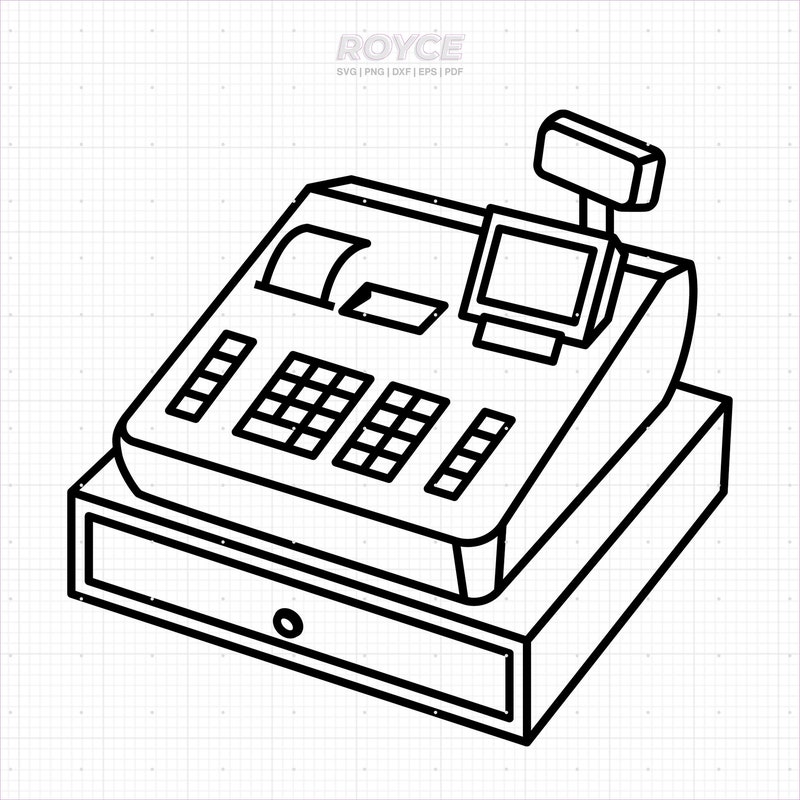 Cash Register Template - Etsy
