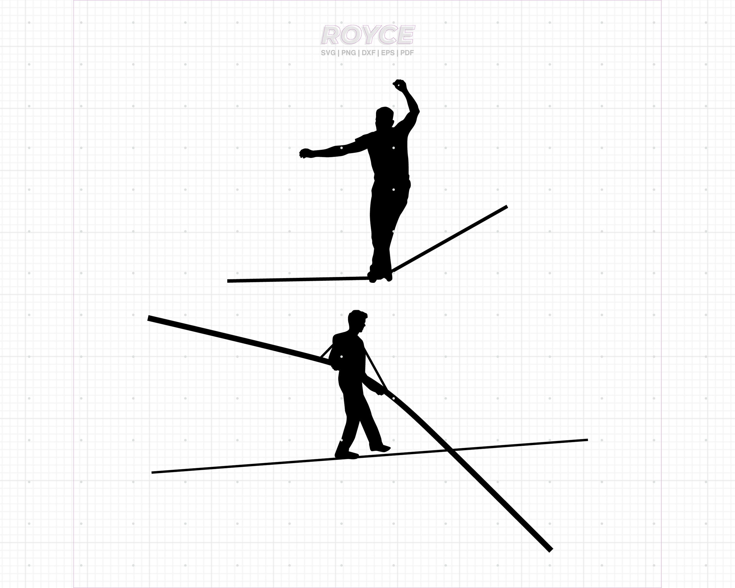 Tightrope Walker Svg, Highlining Clipart, Tightrope Png, Highlining Dxf ...
