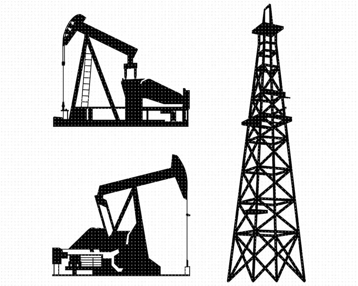 Oil Derrick Svg Oil Rig Svg Oil Pump Svg Clipart Png Dxf | Etsy Canada