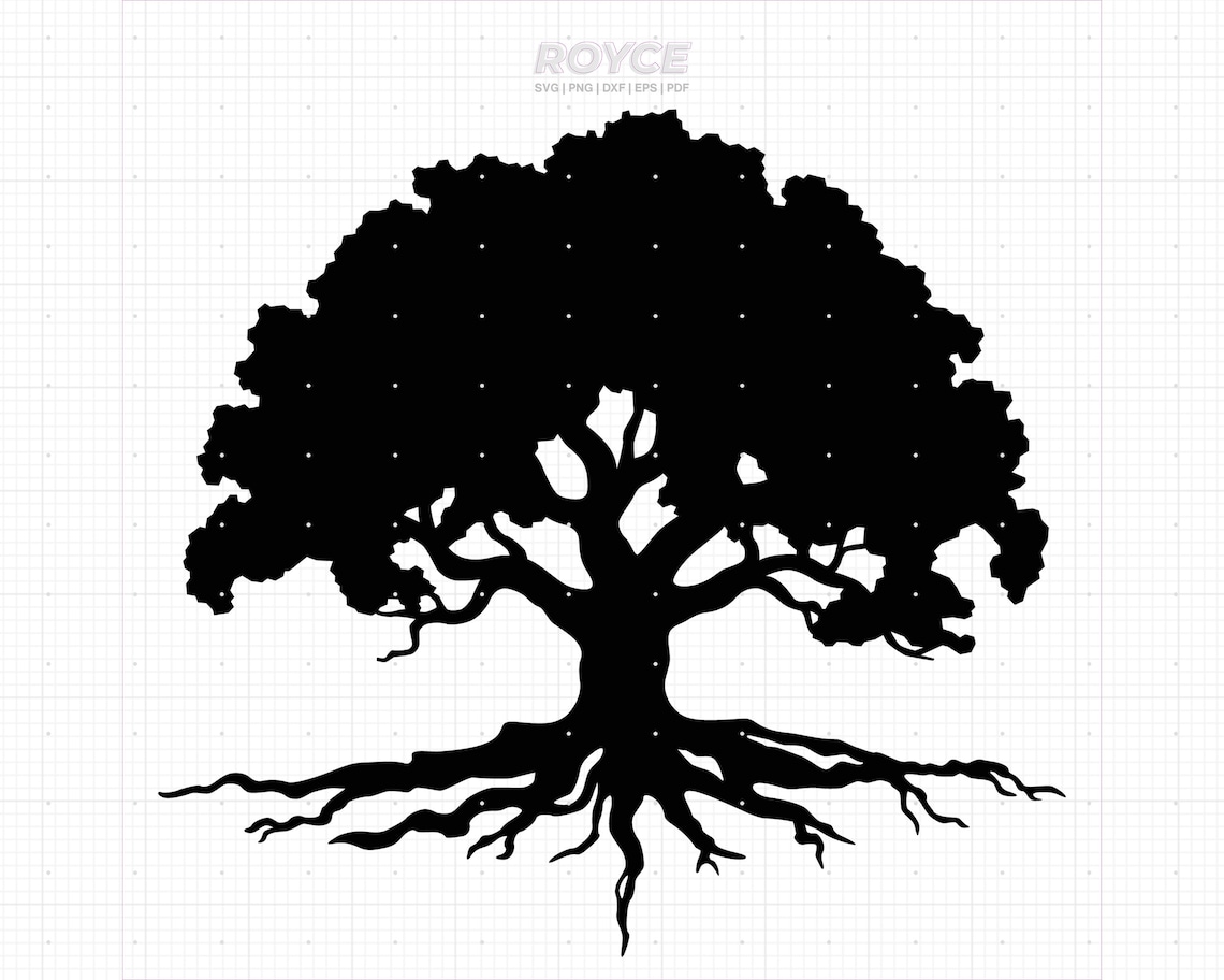 Oak Tree Svg, Oak Tree Clipart, Oak Tree Png, Oak Tree Dxf, Oak Tree ...