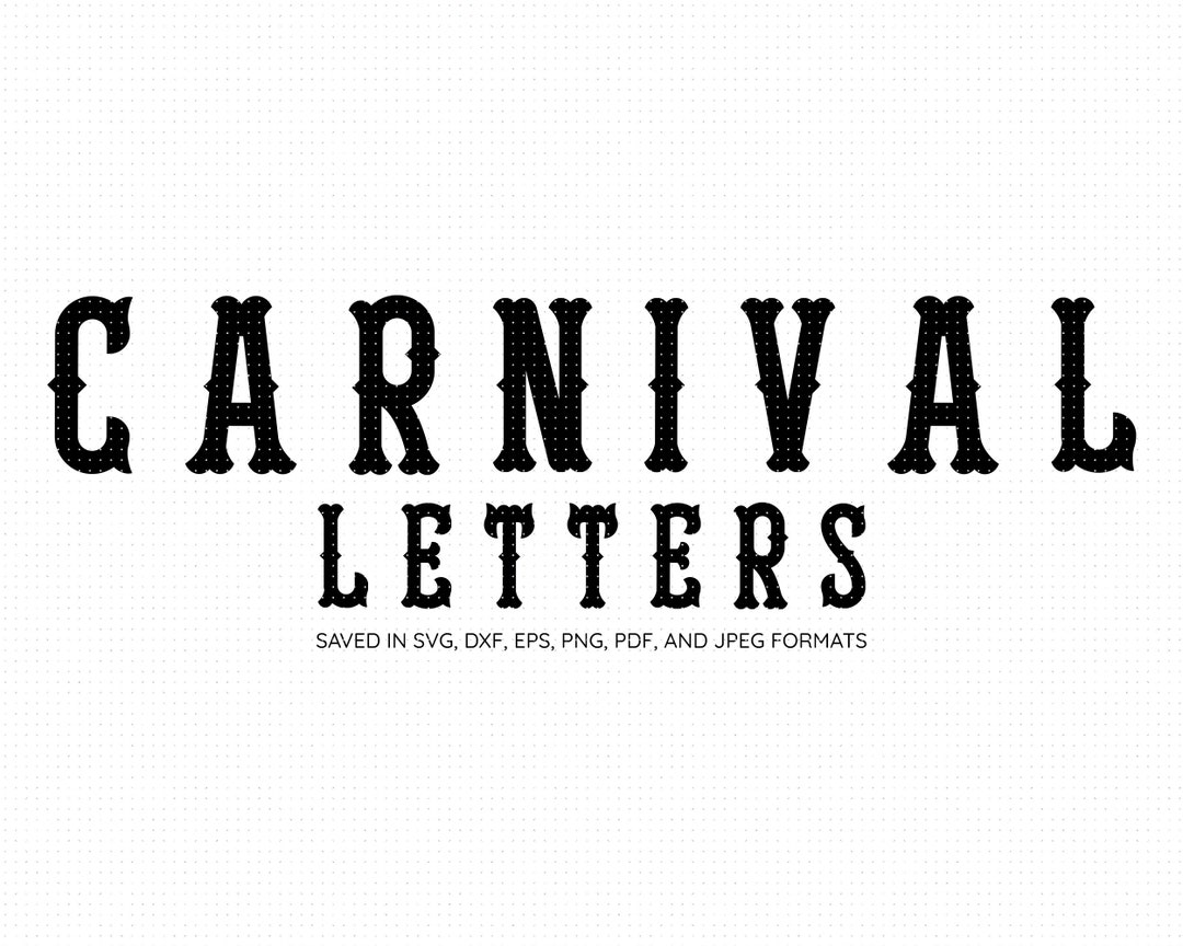 Carnival Letters SVG: Circus Font, Clipart (digital Download) - Etsy