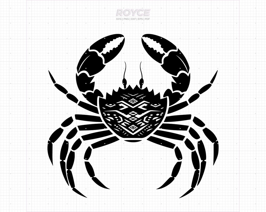 Tribal Crab Svg, Crab Clipart, Tribal Animal Png, Crab Dxf, Crab Vector ...