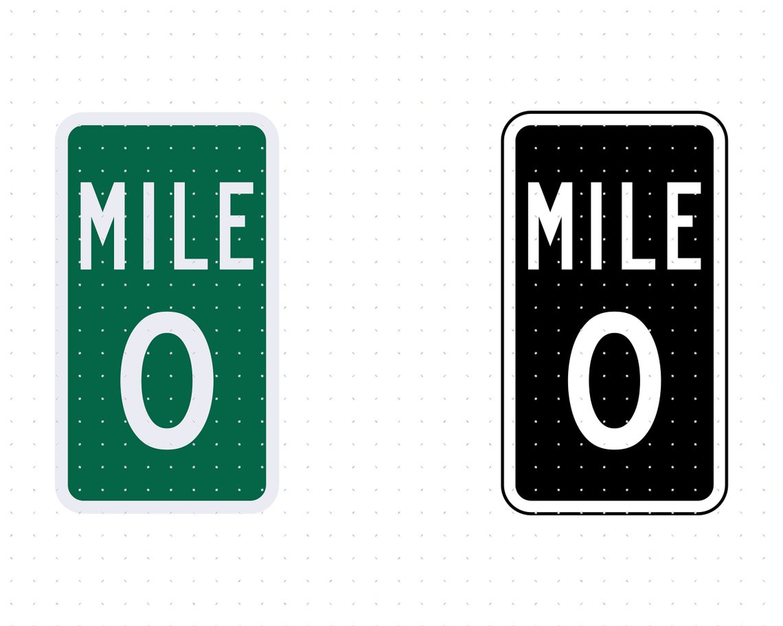 Mile Marker 0 Svg, Mile Marker 0 Clipart, Mile Marker 0 Png, Mile ...