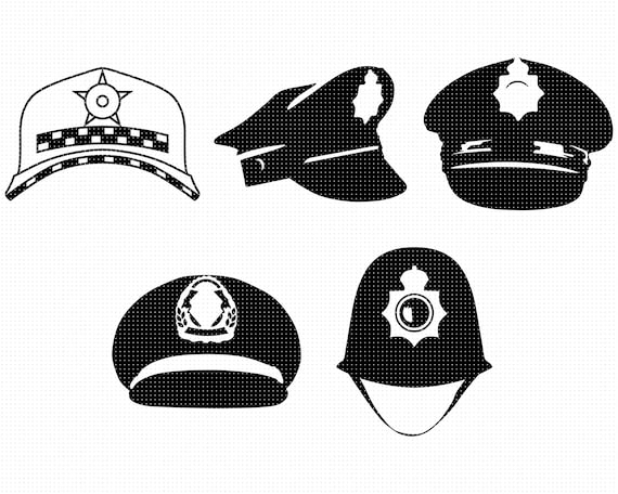 Police Officer Hat Svg Police Cap Clipart Png Eps Dxf - Etsy