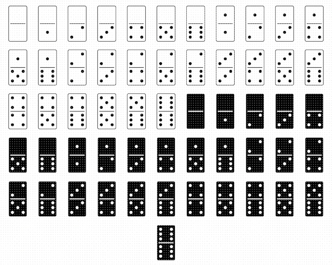 Domino Svg, Domino Set Clipart, Dominoes Png, Domino Dxf Logo, Domino ...