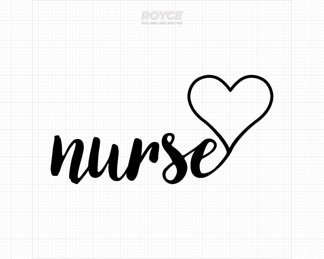 Nurse Letters With Heart Svg, Nurse Love Svg, Nursing Love, Nurse Heart ...