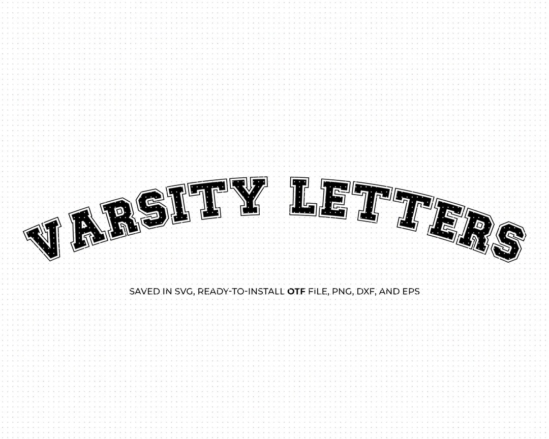 Varsity Font SVG: College Sports Letters Clipart (cut File) - Etsy