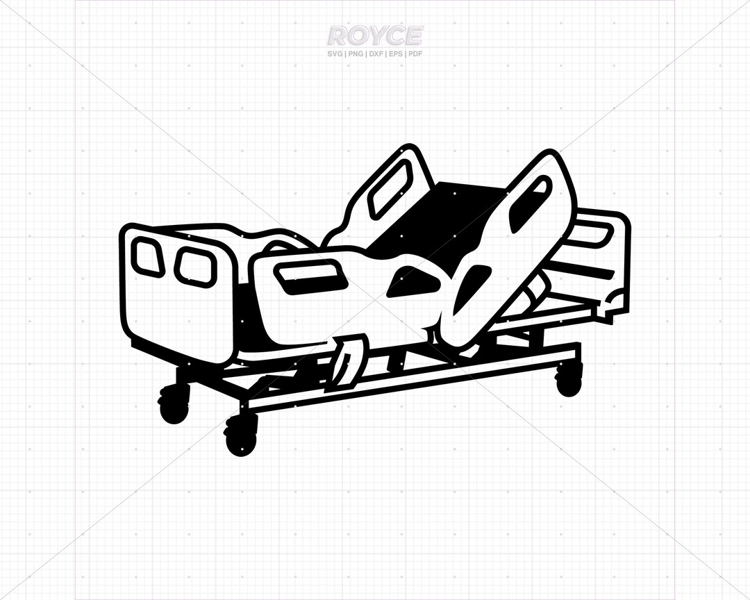 Hospital Bed Svg, Hospital Bed Clipart, Hospital Bed Png, Hospital Bed ...