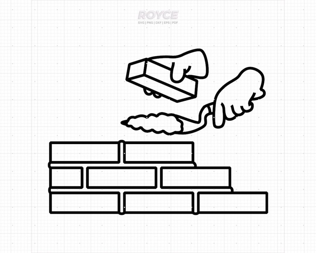 Bricks Svg, Bricklayer Clipart, Bricklaying Png, Brick Layer Dxf, Brick ...