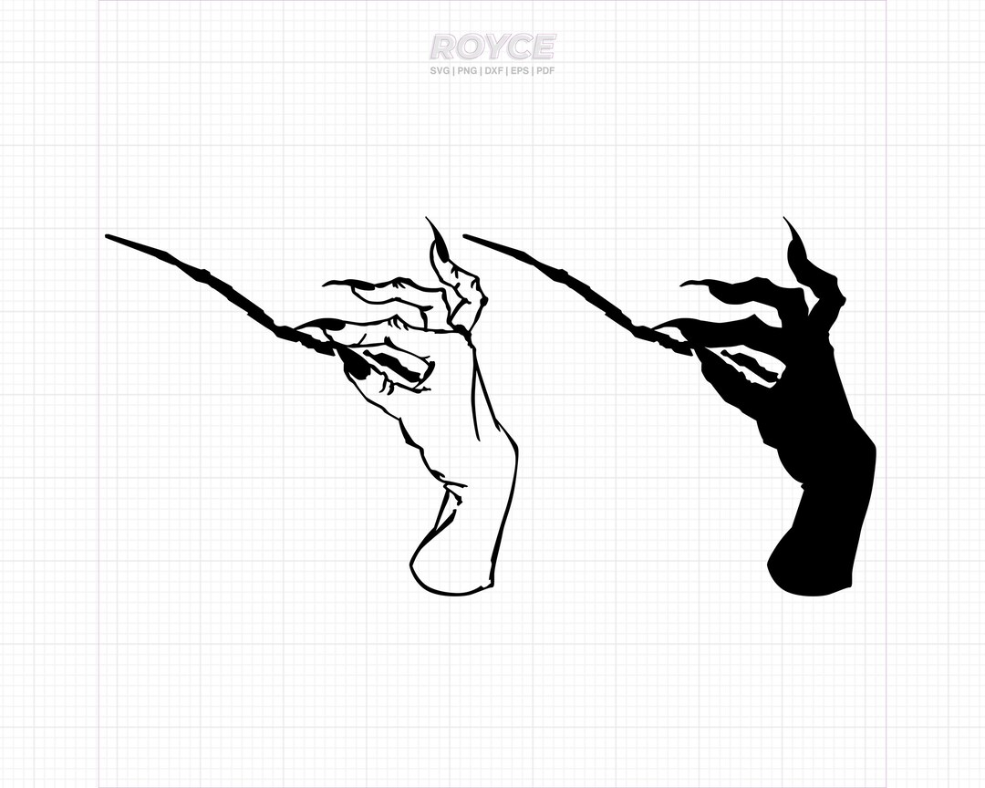 A Witch's Hand Waving a Wand Svg, Halloween Clipart, Witch Png, Witch's ...