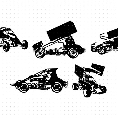 Sprint Car Svg Car Racing Clipart Racer Png Sprint Car Svg - Etsy