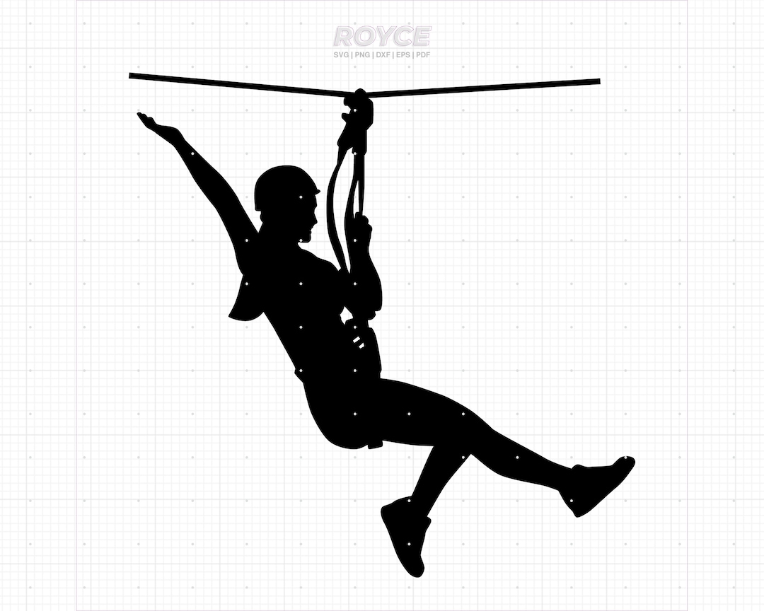 Ziplining Svg, Zipline Clipart, Ziplining Png, Zipline Dxf, Ziplining ...