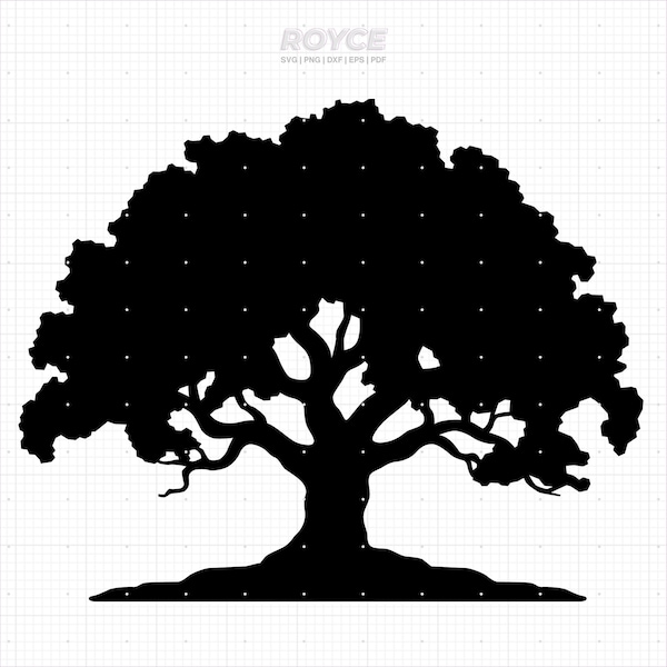 Oak Tree Svg - Etsy