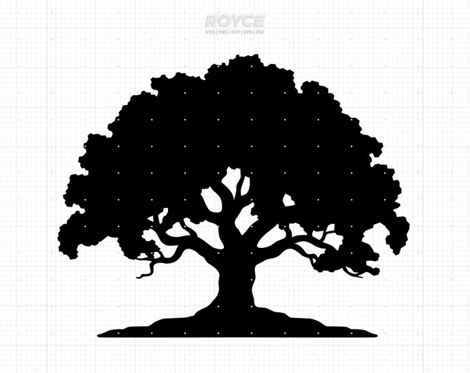 Oak Tree SVG Bundle, Oak Tree Dxf, Oak Tree Png,oak Tree Clipart, Oak ...