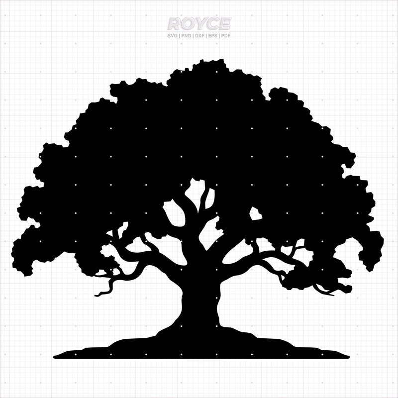 Oak Tree Svg - Etsy