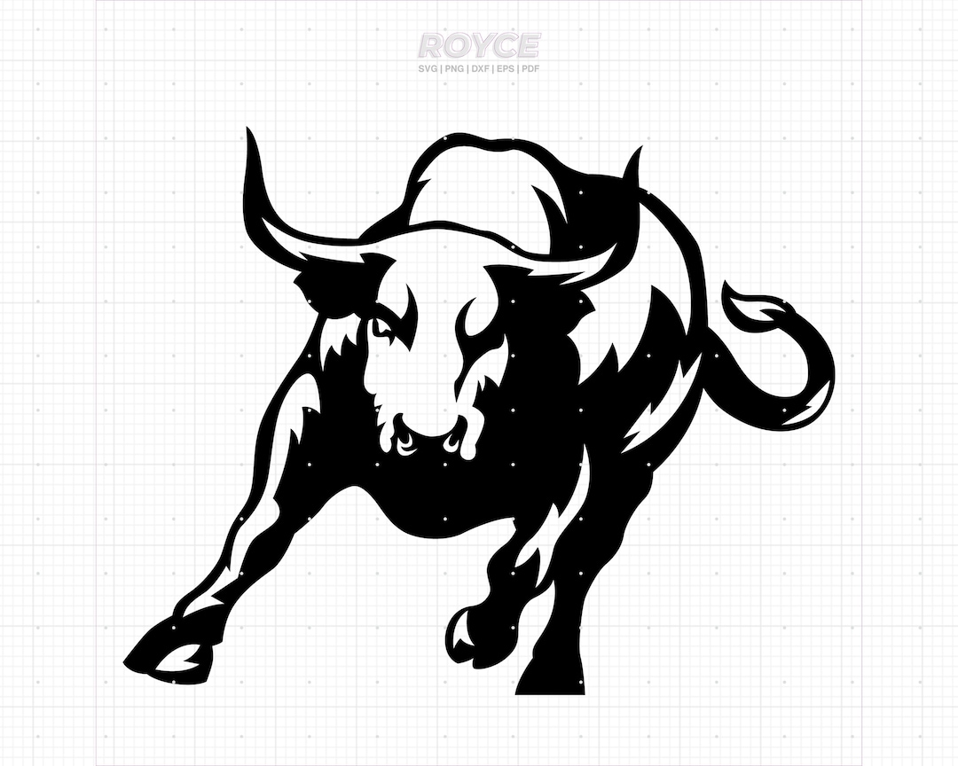 Angry Bull Svg, Charging Bull Clipart, Bull Png, Charging Bull Dxf ...