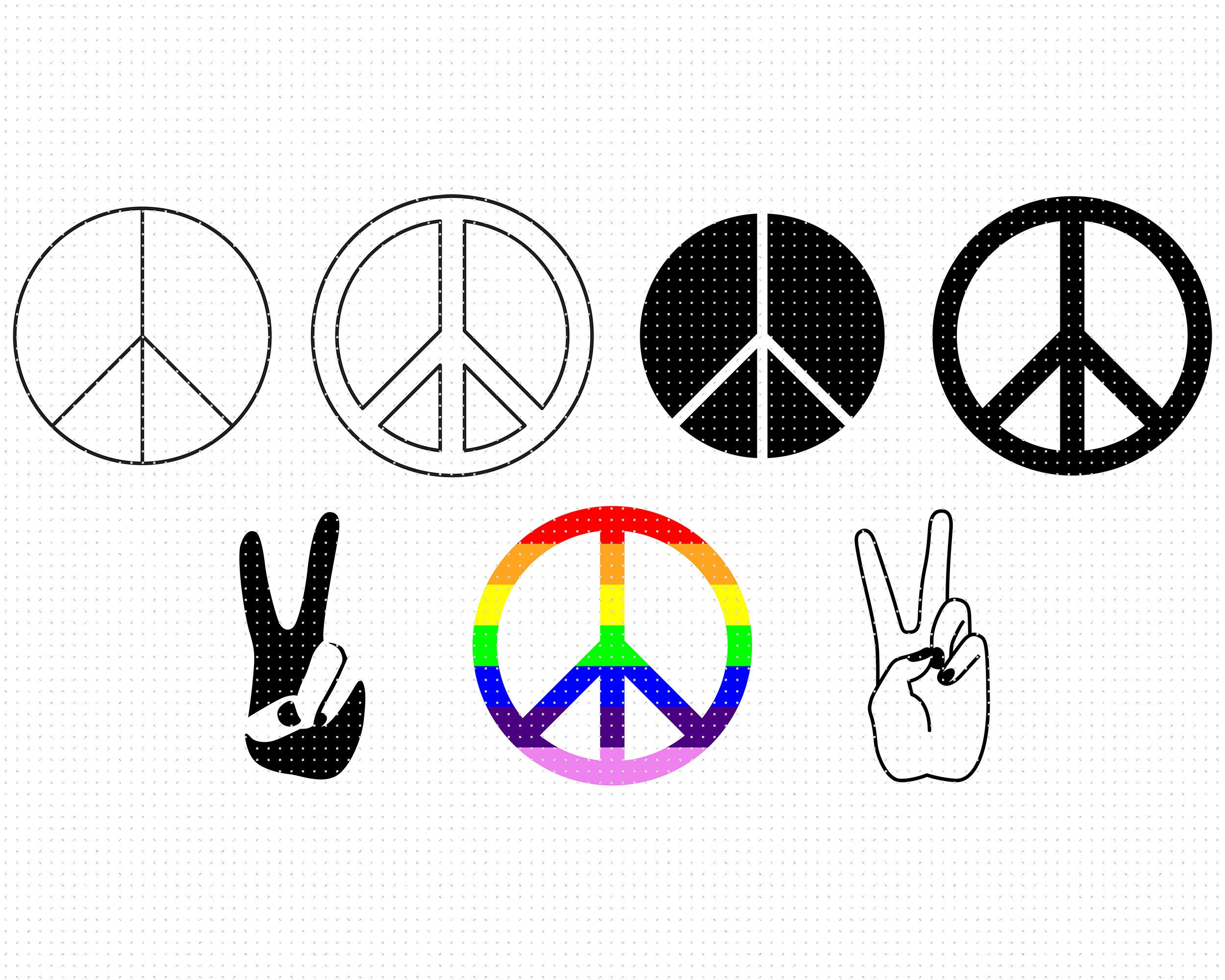 Frieden Zeichen Svg Frieden Symbol Svg Regenbogen Frieden - Etsy Österreich