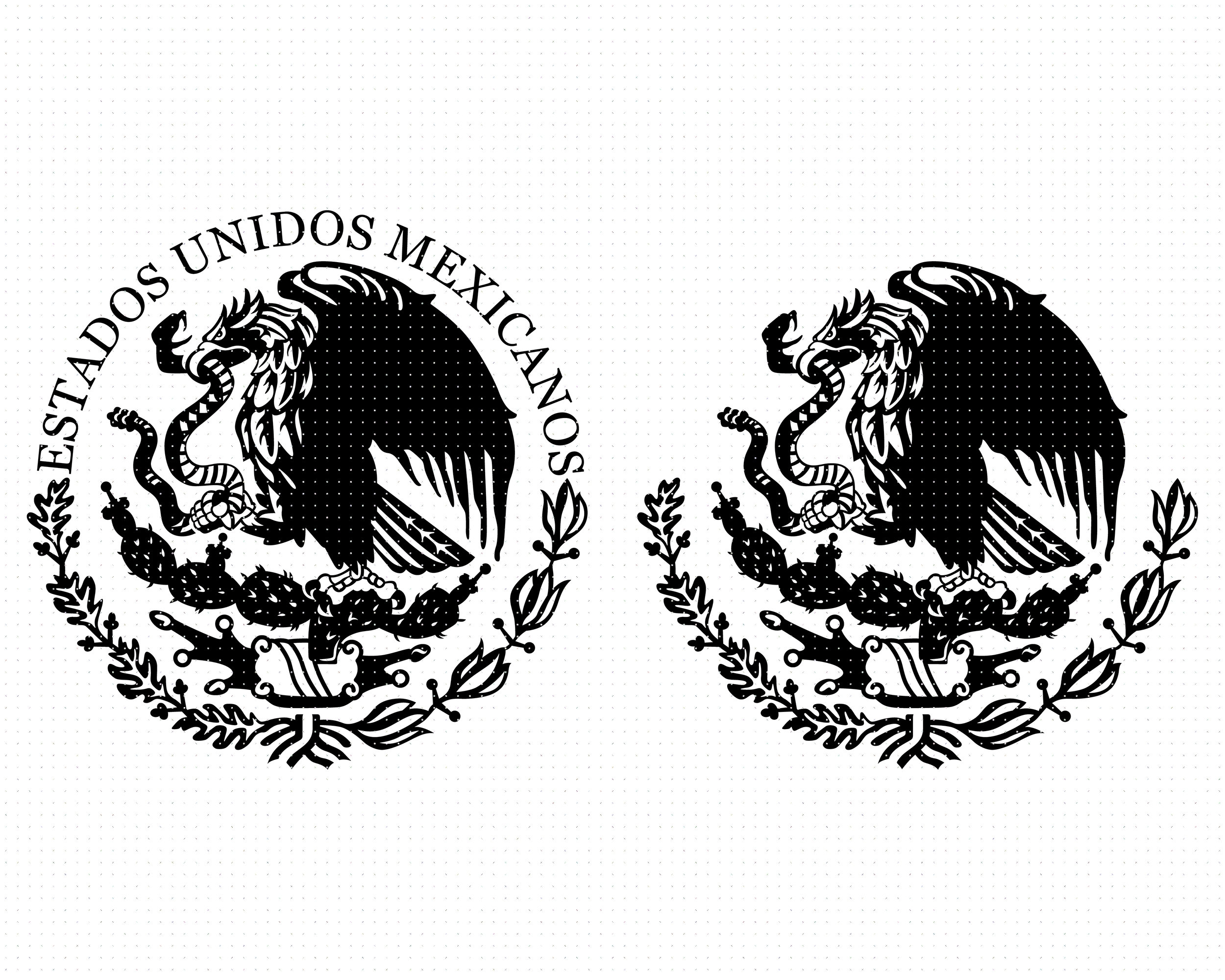 Mexico Coat of Arms Svg, Mexican Eagle Seal for Laser Engraved Tumbler Svg File, Mexico Eagle ...
