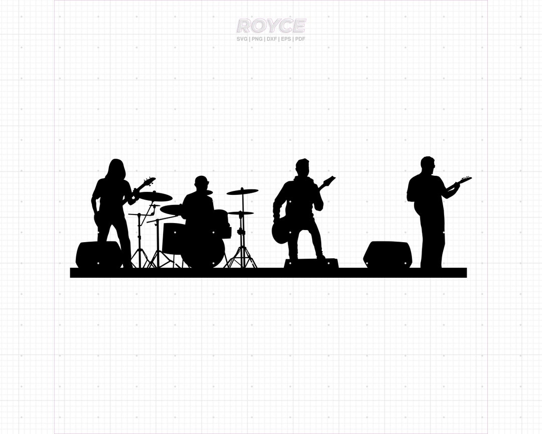 Rock Band Svg, Rock Band Clipart, Band Png, Rock Band Dxf, Rock Band ...