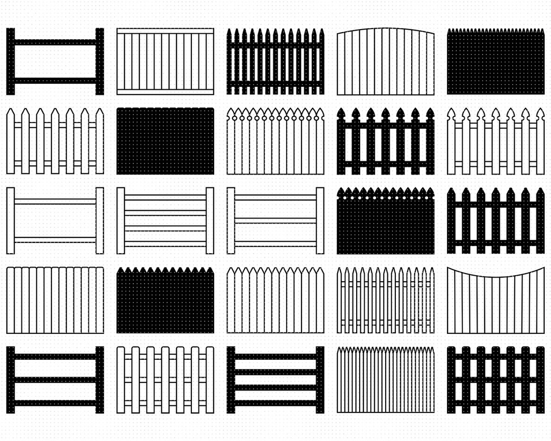 Picket Fence Svg, Board Fence Border Clipart, Fence Divider Png, Fence ...