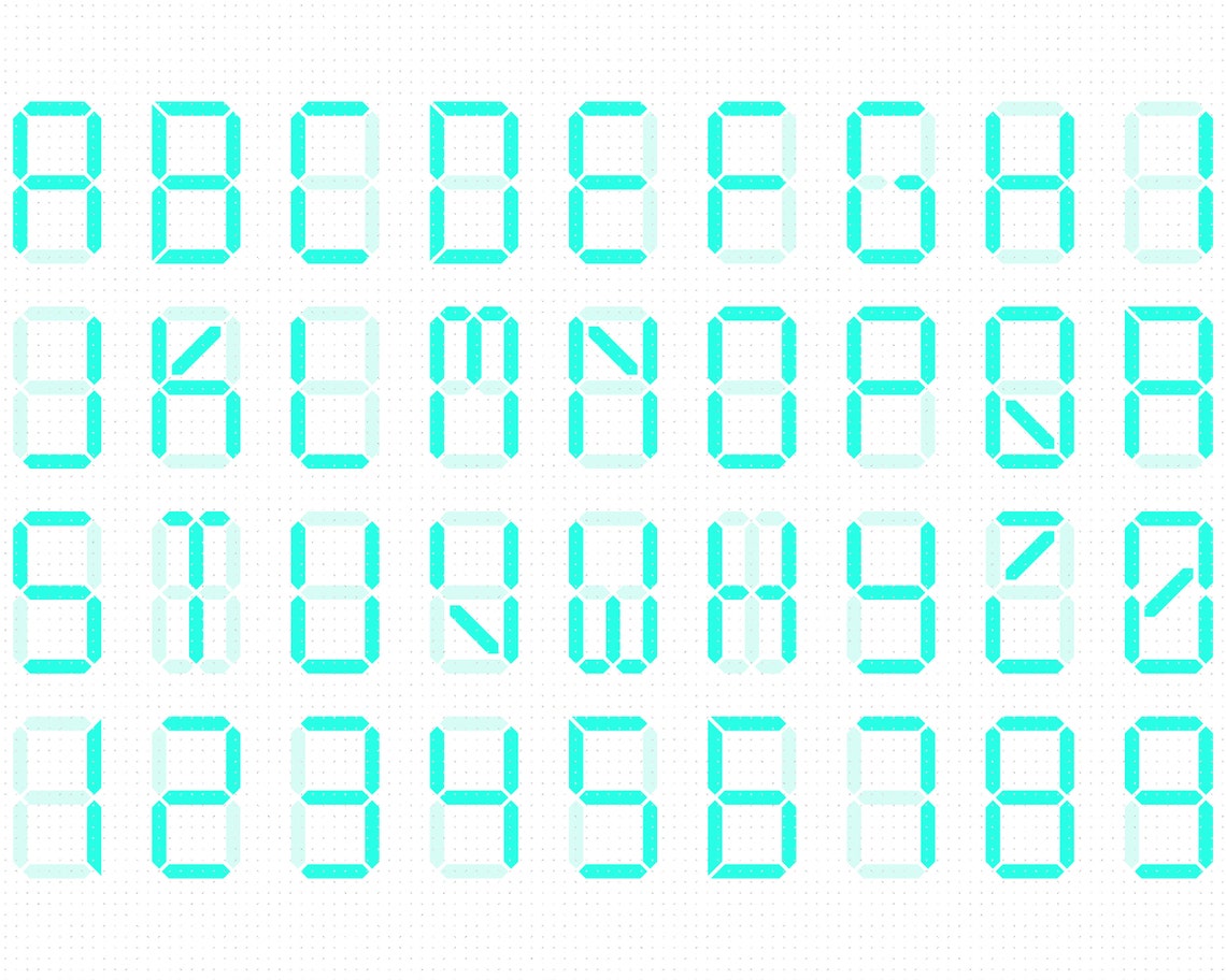 Digital Clock Alphabet Svg Digital Clock Letters Svg Digital - Etsy Canada