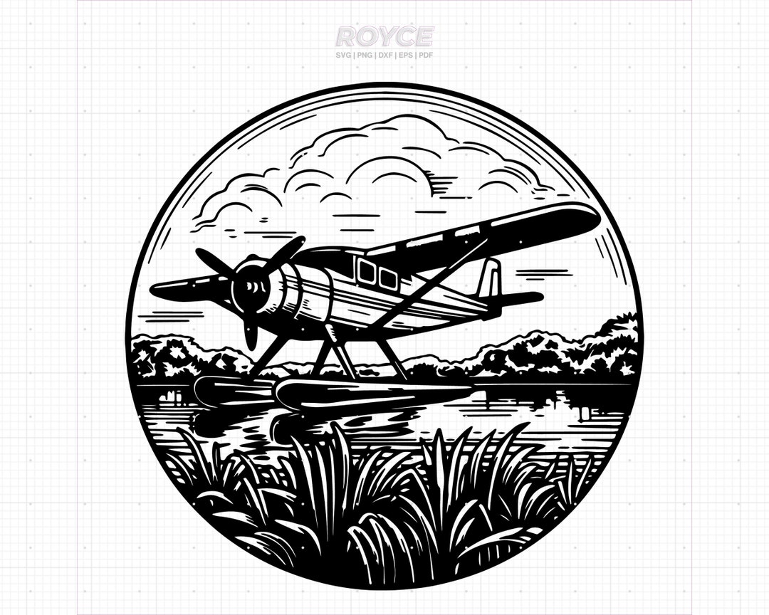 Seaplane Svg, Sea Plane Clipart, Seaplane Png, Seaplane Dxf, Seaplane ...
