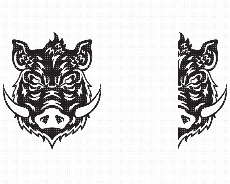 Wild Boar Svg Warthog Clipart Wild Boar Png Pig Dxf Logo - Etsy