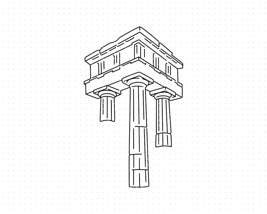 Broken Greek Temple Svg, Broken Greek Temple Clipart, Broken Greek ...