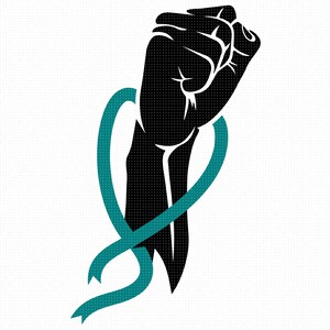 Awareness Ribbons Svg Raised Fist Clipart Pancreatic Cancer - Etsy