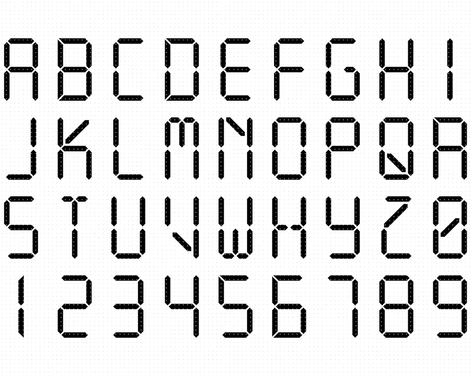 Digital Clock Alphabet Svg Digital Clock Letters Svg Digital - Etsy