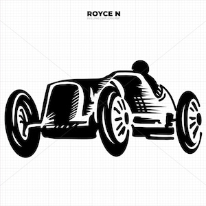 Vintage Race Car Svg, Racing Car Svg, Racing Clipart, Racer Png ...
