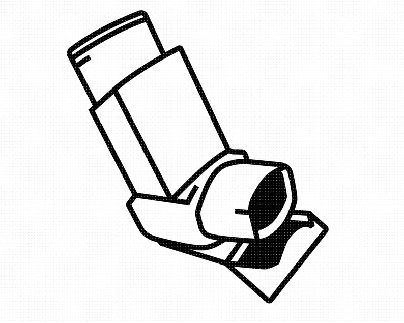 Inhaler svg asthma awareness clipart inhaler png vector dxf | Etsy