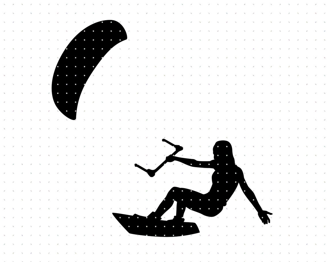 Kitesurfing SVG Clipart: Vector Cut Files for Cricut - Etsy