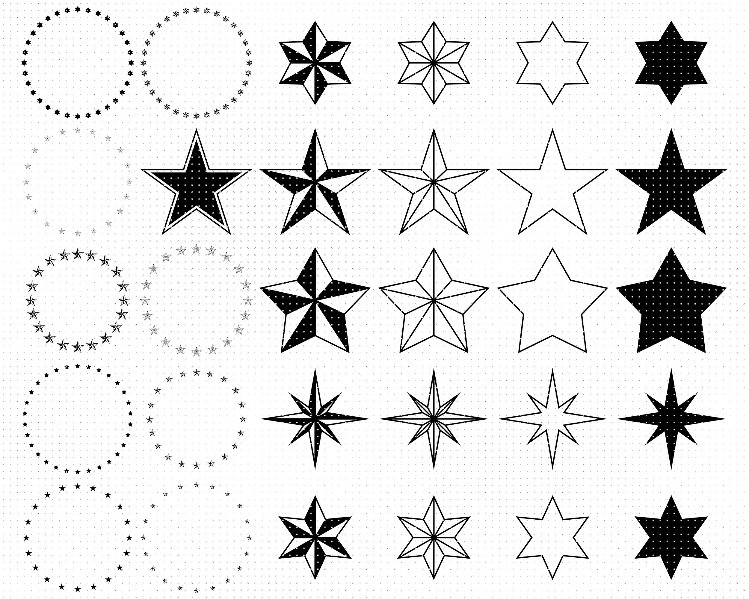Retro Stars Png