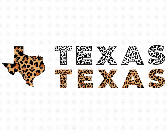 Leopard Texas Svg Texas Word Leopard Clipart Animal Print - Etsy