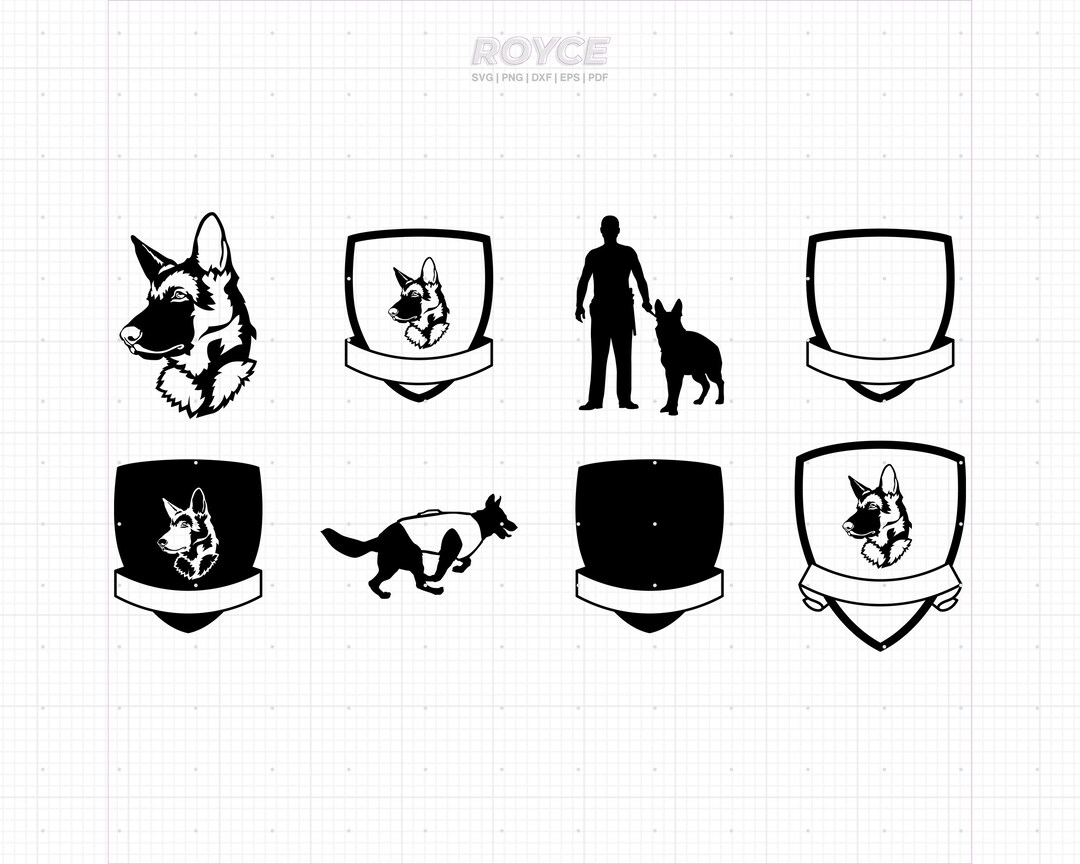 Police Dog Svg, K9 Clipart, Police Png, Police Dog Dxf, K9 Silhouette ...