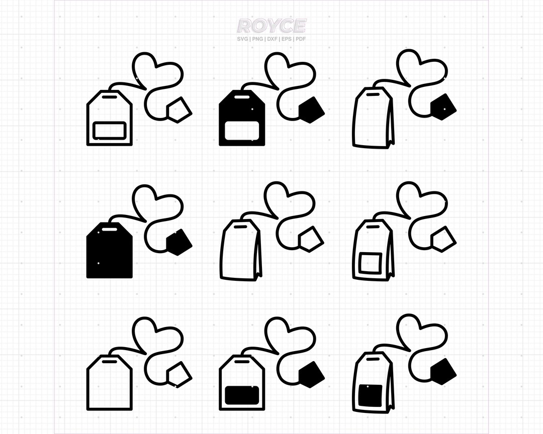 Tea Bag SVG Clipart: Tea Lover Vector Graphics (digital Download) - Etsy