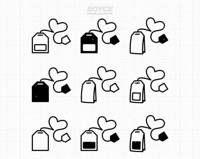 Tea Bag SVG, Svg File for Cricut, Tea Cut File, Plant Svg, Tea Bag ...
