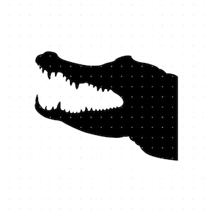 Crocodile Face Svg, Crocodile Clipart, Crocodile Side View Png, Dxf ...