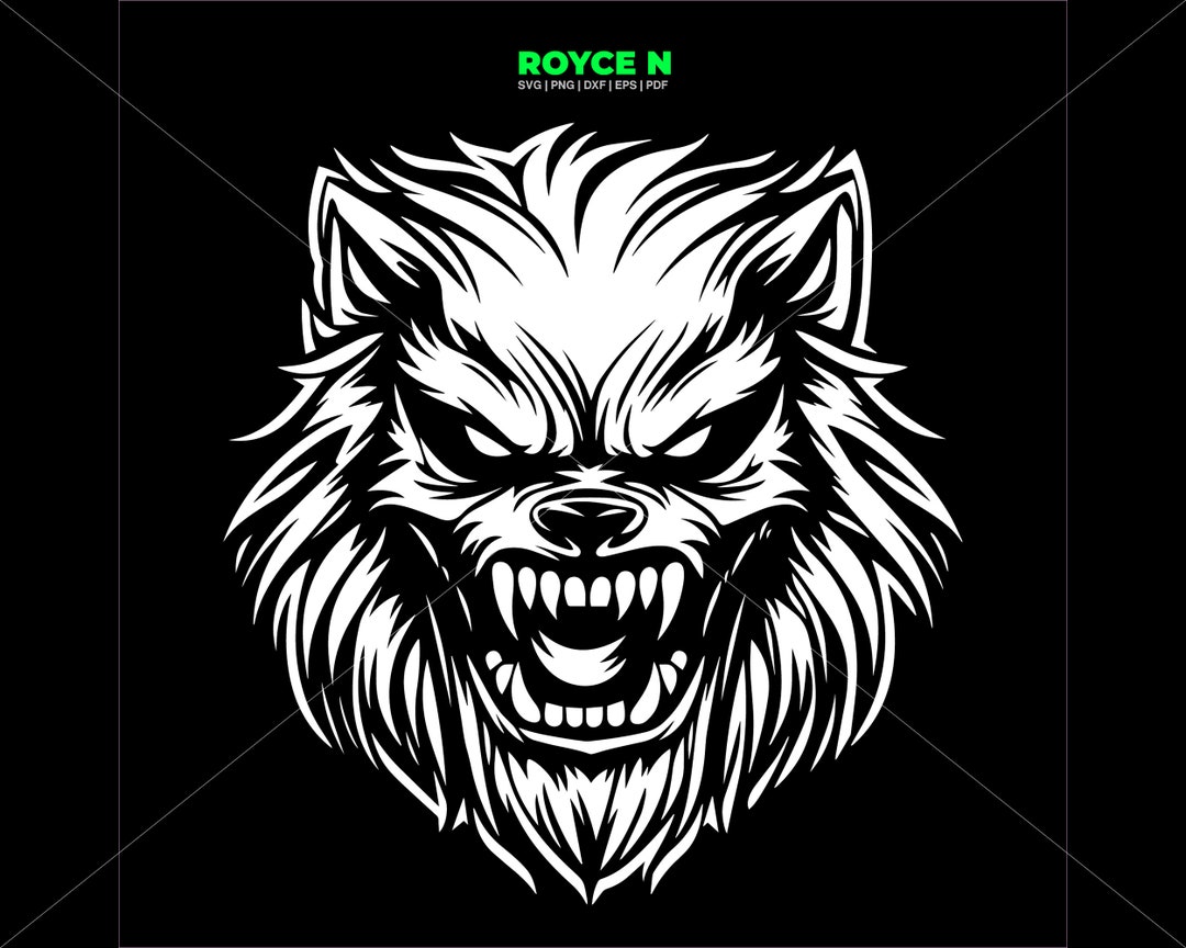 Werewolf Face Vector, Halloween Clipart (svg, Png, Dxf, Eps, Pdf) - Etsy