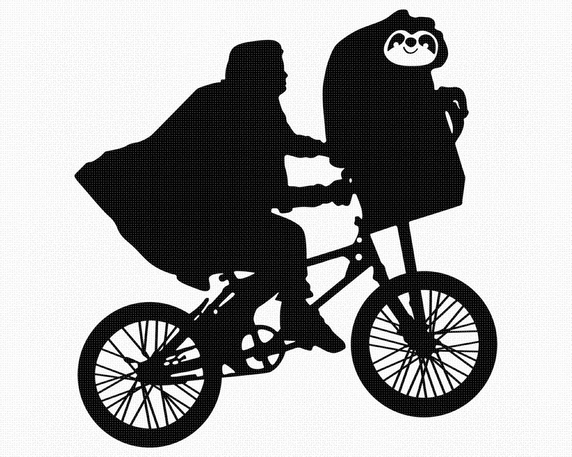 Sloth Riding a Flying Bike Svg Alien Clipart Dxf Eps Png - Etsy